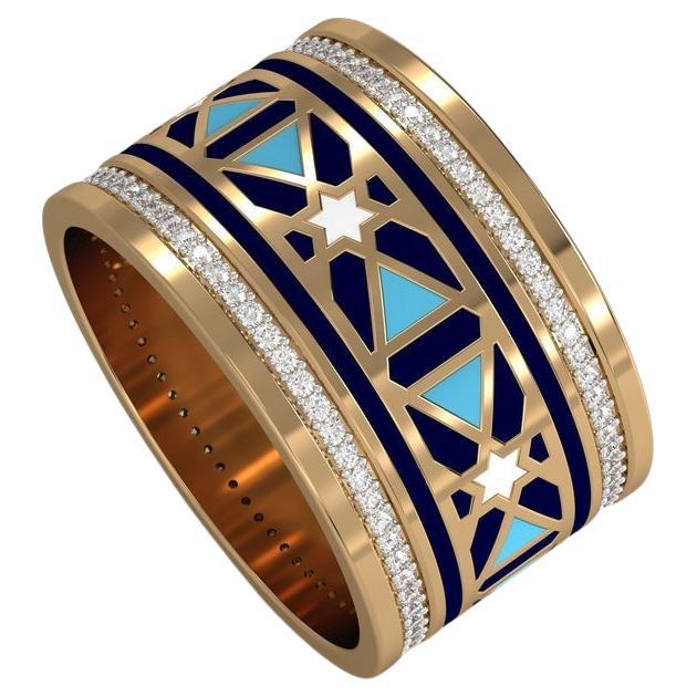Customizable SOHNAA 18kt Gold Diamond Enamel Miraas Emira Double Line ...
