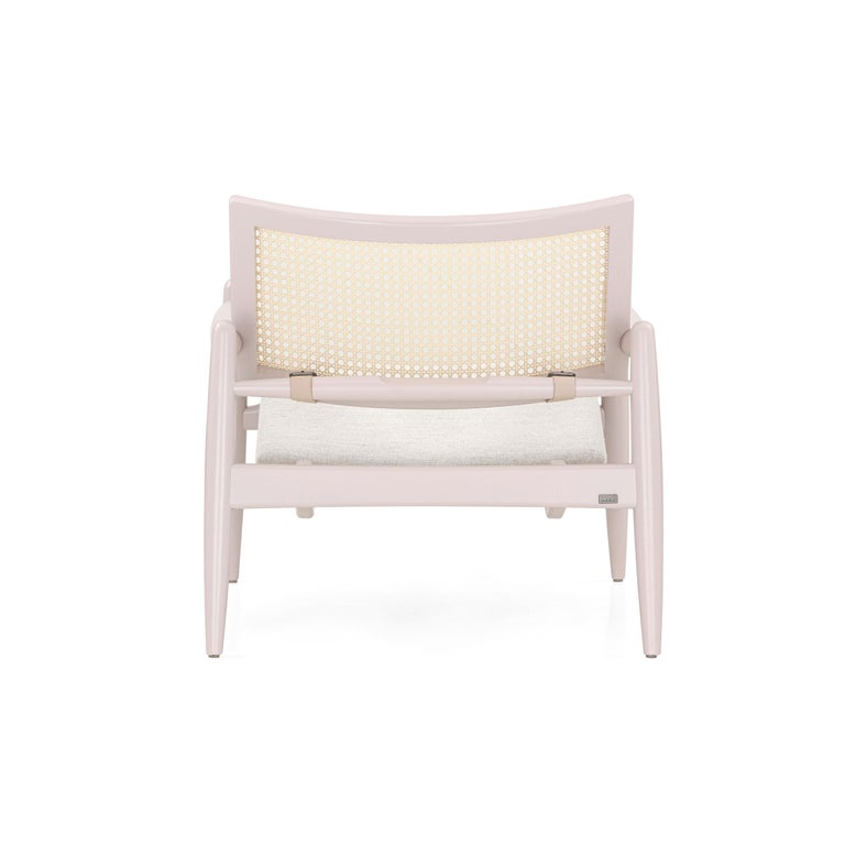 Soho Curved Cane-Back Chair in Quartz Wood Color For Sale at 1stDibs