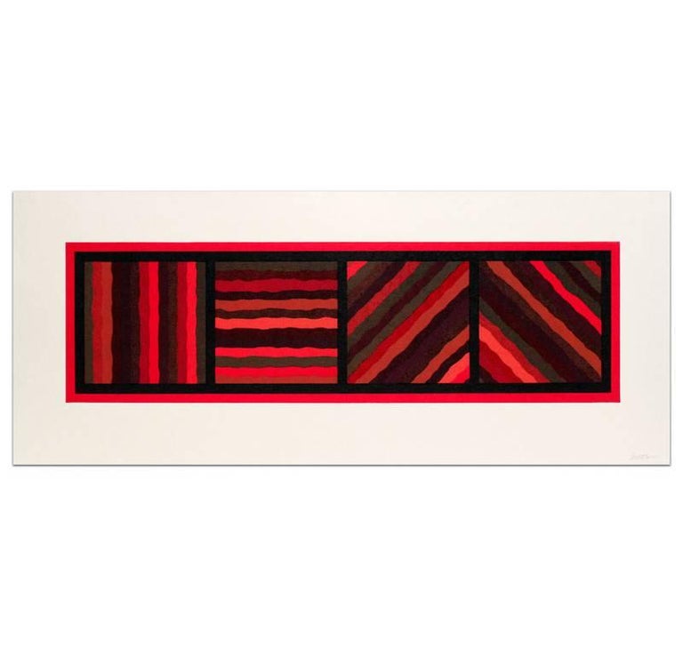 Sol LeWitt - Bands Not Straight in Four Directions (red) For Sale at ...
