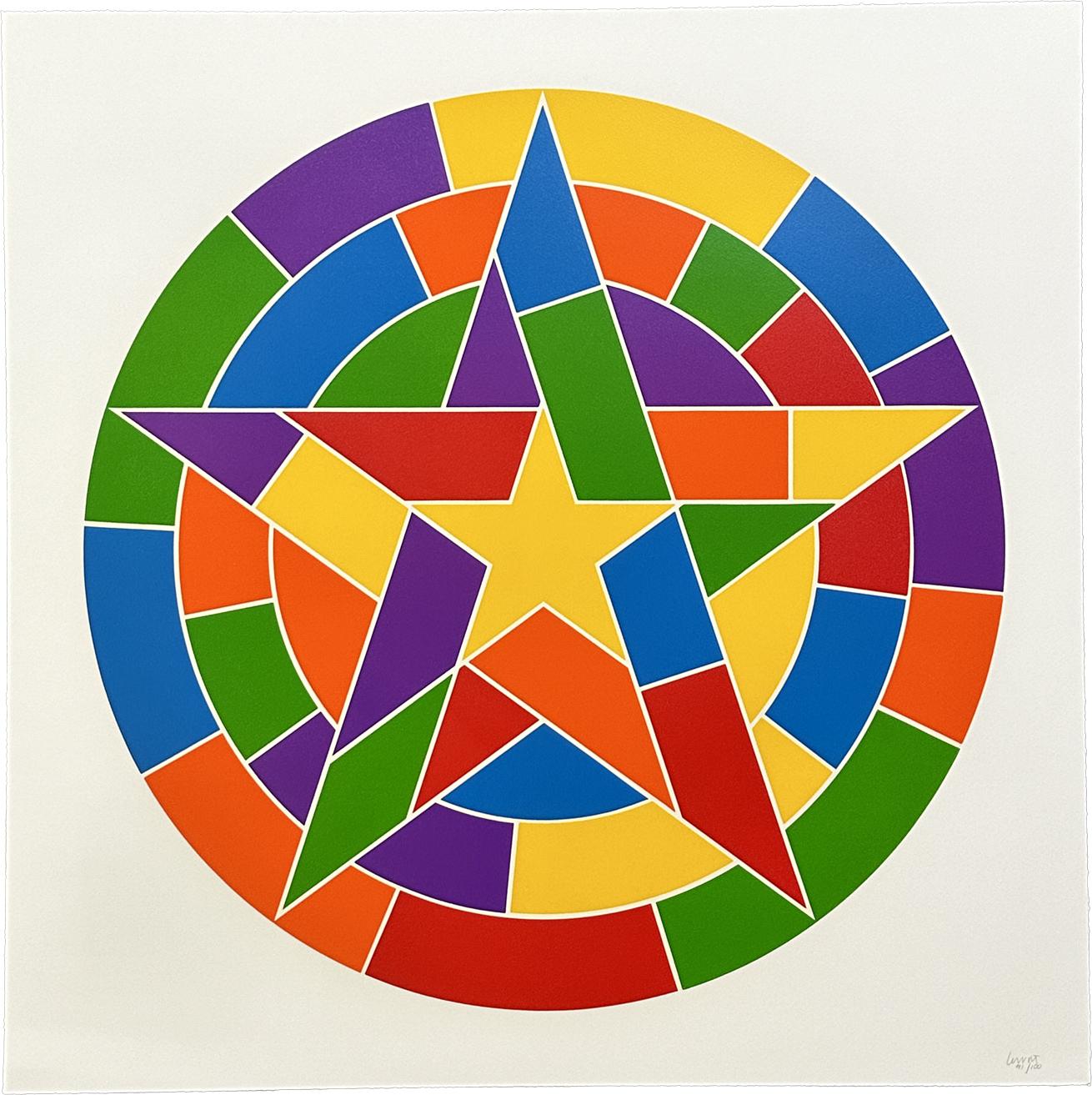 Sol LeWitt - Stars 2002 Signed Limited Edition Linocut For Sale at 1stDibs
