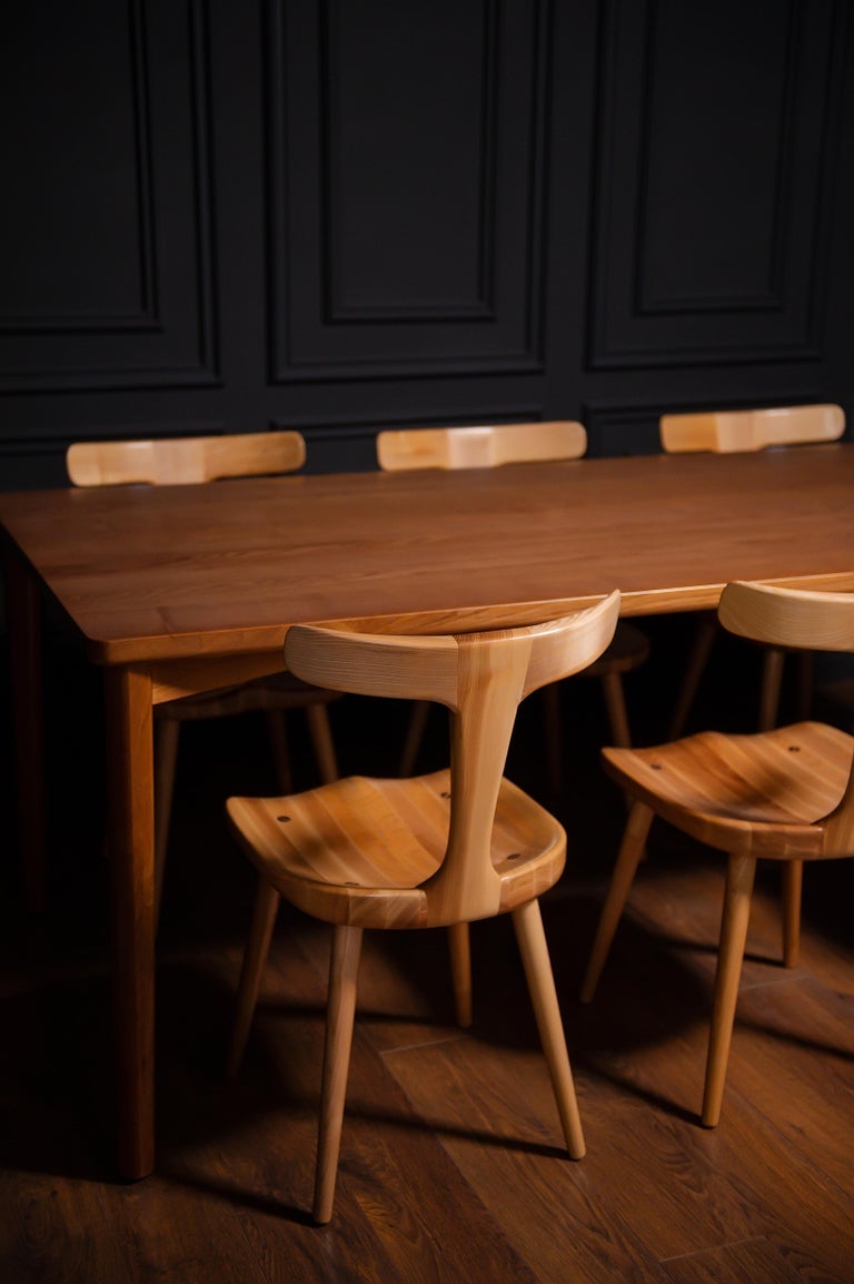 Solana Light Brown Solid Wood Dining Table For Sale at 1stDibs