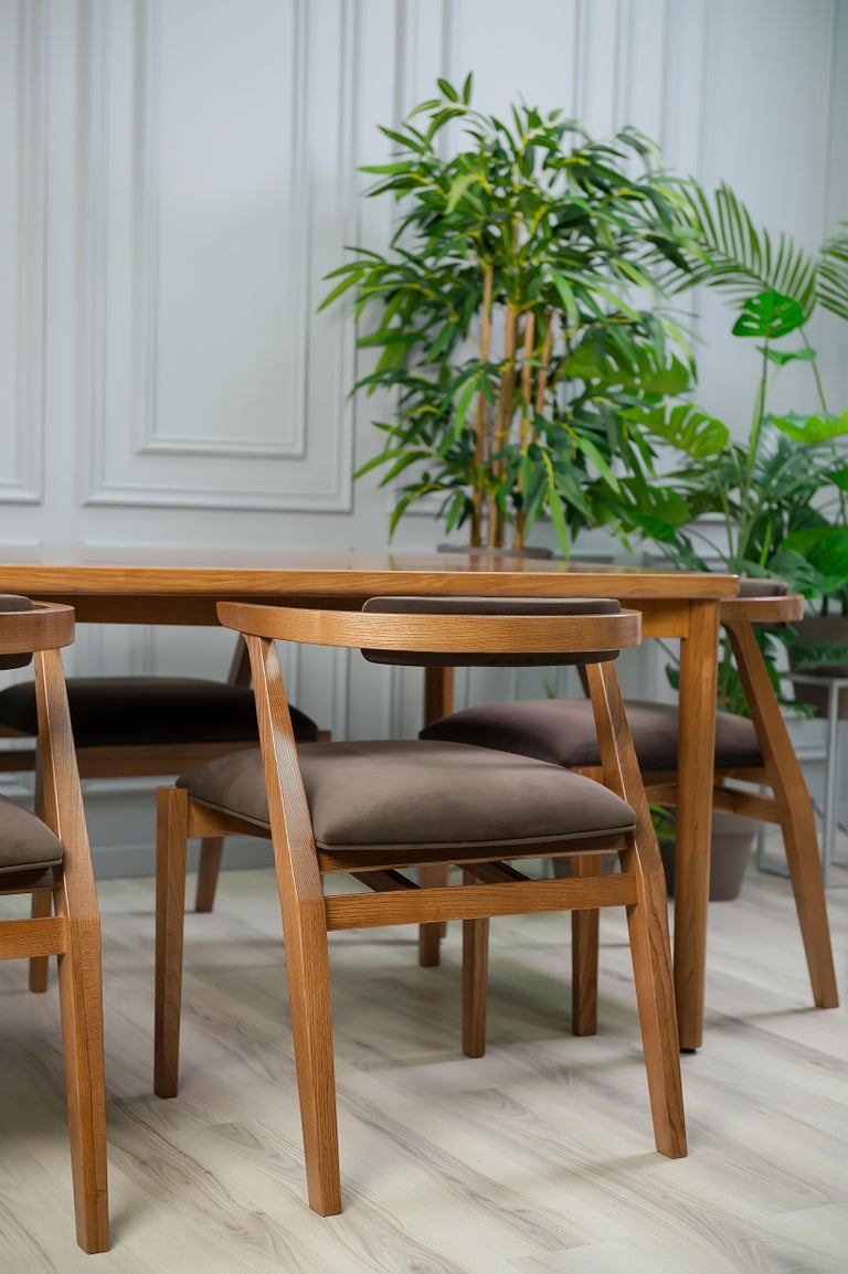 Solana Light Brown Solid Wood Dining Table For Sale at 1stDibs