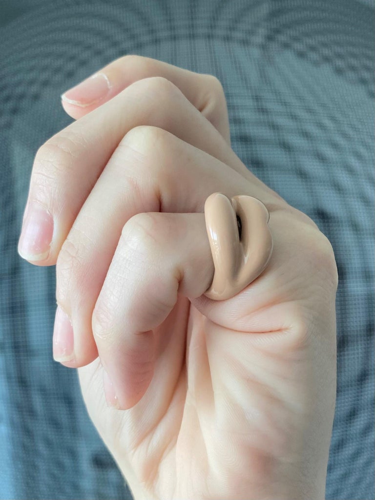 Solange Azagury-Partridge British Hot-Lips Ring 925 Sterling Silver ...