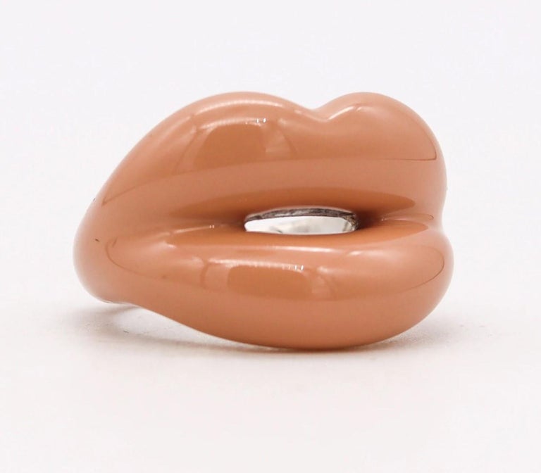 Solange Azagury-Partridge British Hot-Lips Ring 925 Sterling Silver ...