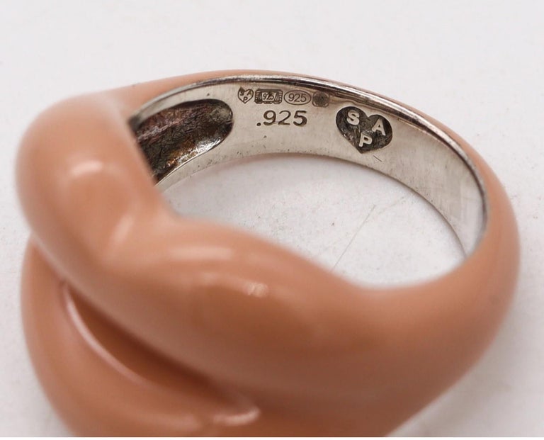 Solange Azagury-Partridge British Hot-Lips Ring 925 Sterling Silver ...