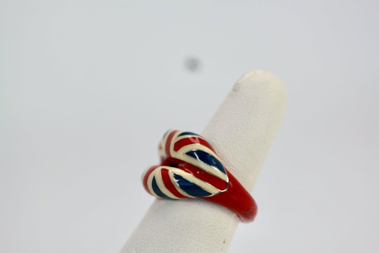 Solange Azagury Partridge "Hot Lips" Enamel Union Jack Ring For Sale at ...