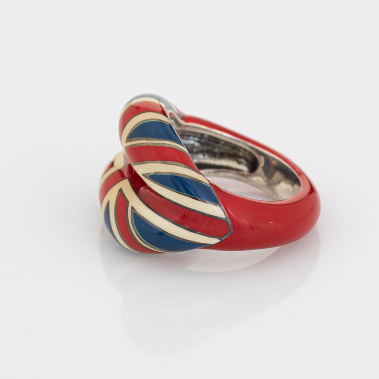 Solange Azagury Partridge Union Jack Hot Lips Ring 5.5 Sterling Silver ...