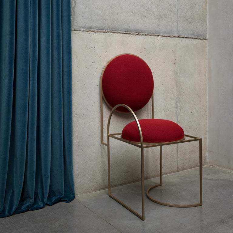 Solar Chair, Cream Wool and Brushed Brass Frame, by Lara Bohinc For ...