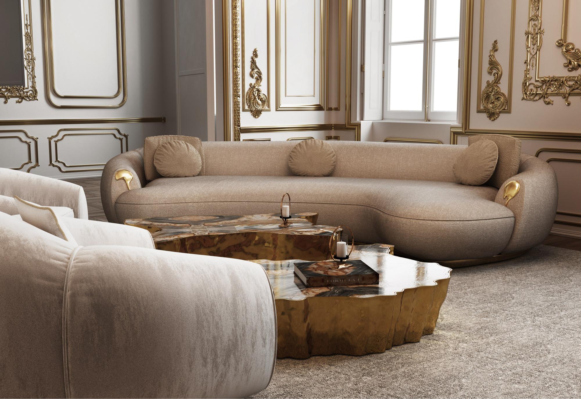 Soleil Curved Sofa For Sale at 1stDibs