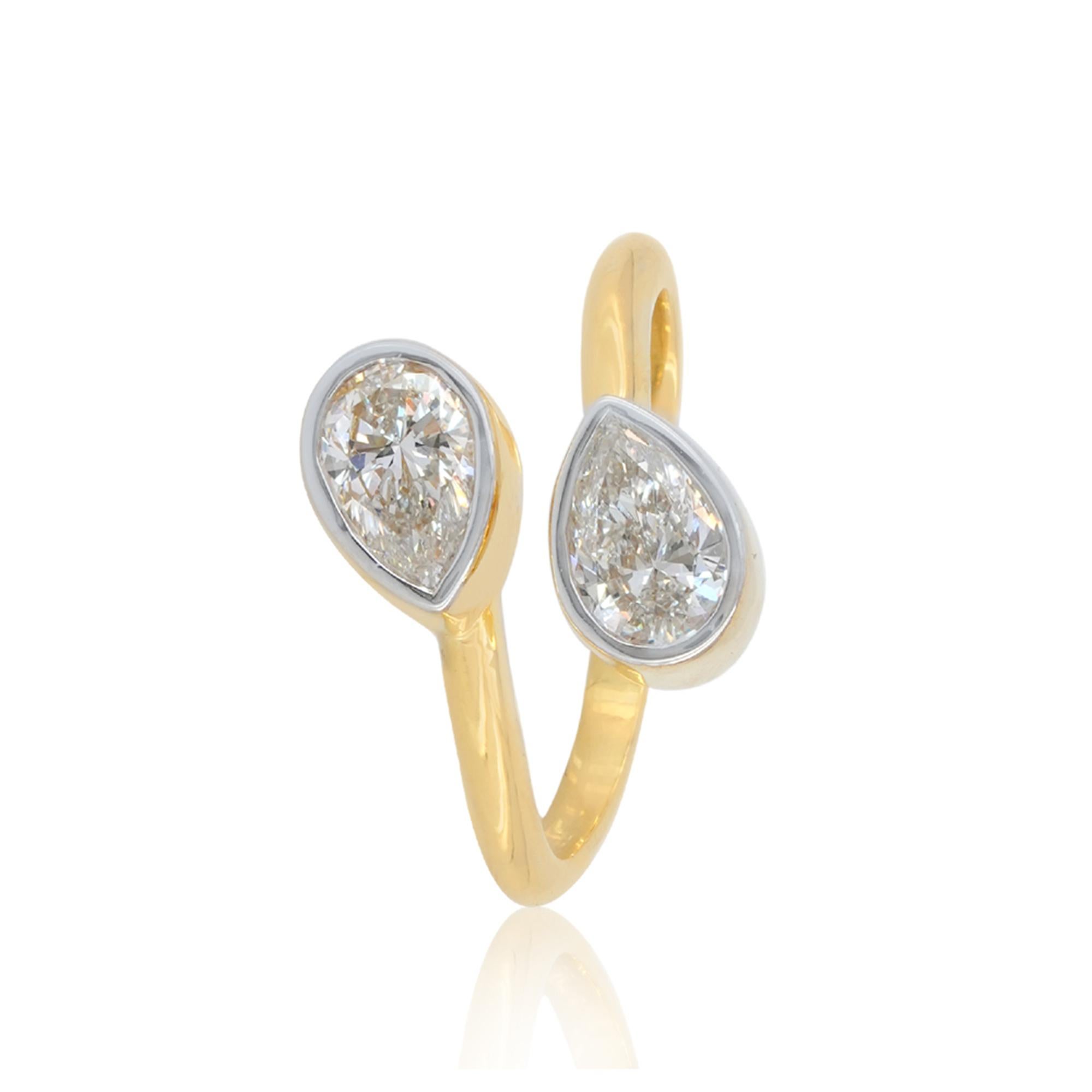 Solid 14k Yellow Gold Jewelry Lab Diamond Ring Designer Stacking ...