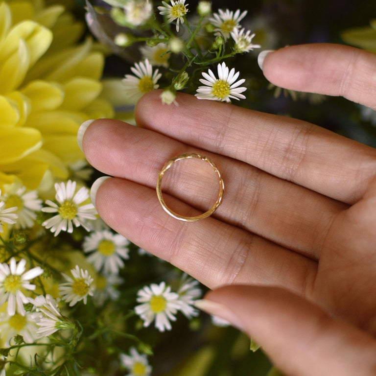 Solid 18 Carat Gold Laurel Ring by Lucy Stopes-Roe For Sale at 1stDibs