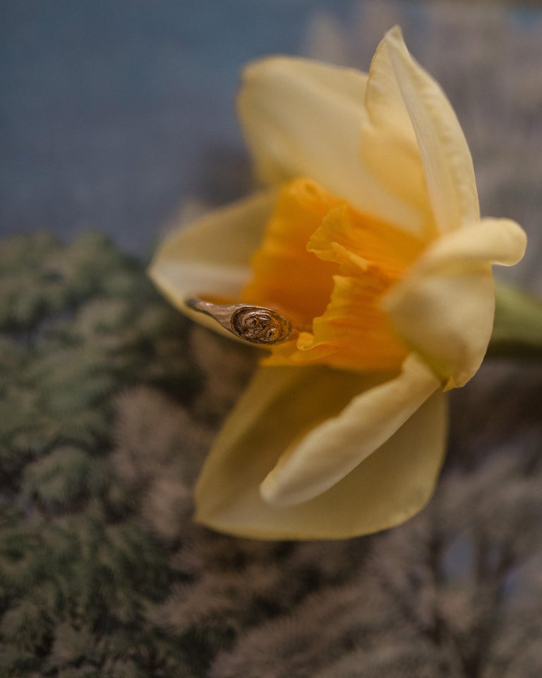 Solid 18 Carat Gold Rabbit Signet Ring by Lucy Stopes-Roe For Sale at 1stDibs