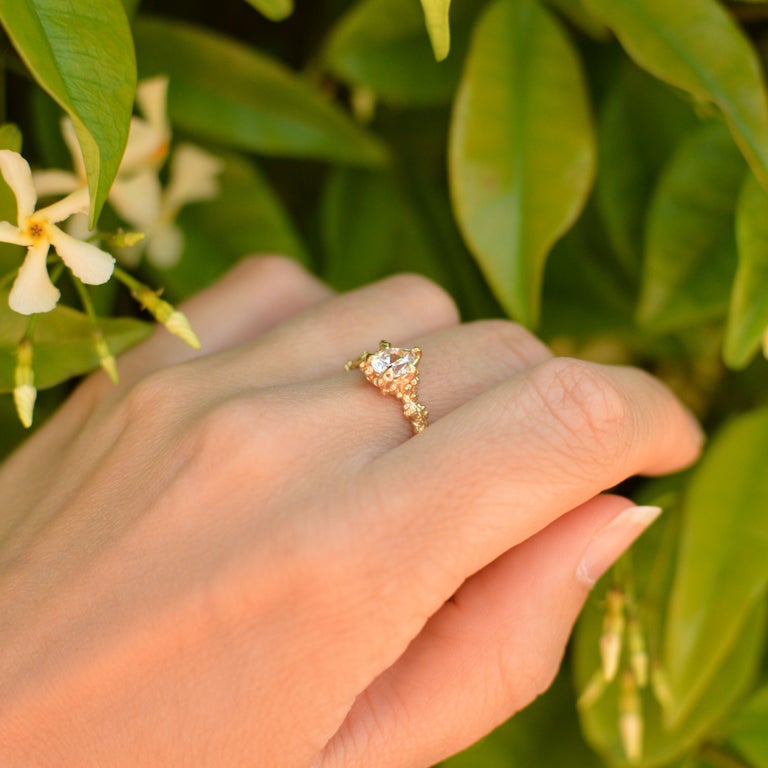Solid 18 Carat Gold Sunken Treasure Sapphire Ring by Lucy Stopes-Roe For Sale at 1stDibs