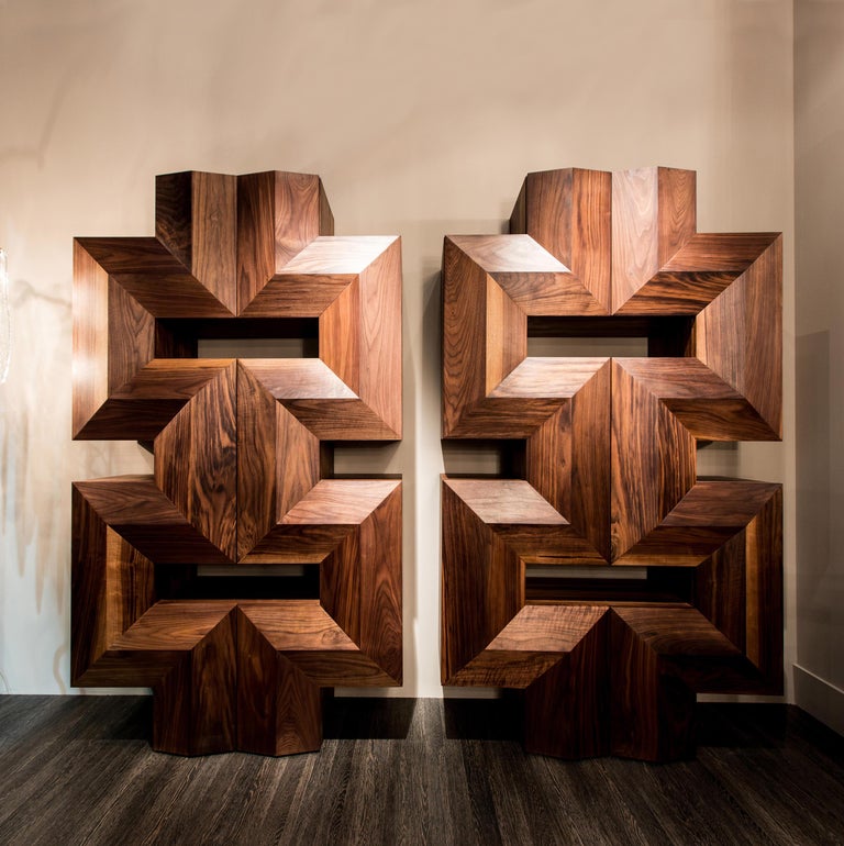 Solid American Walnut Cabinet with Five Drawers For Sale at 1stDibs