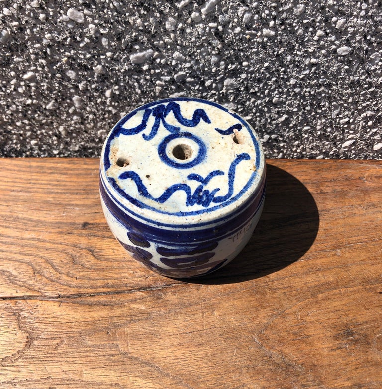 Solid Antique Porcelain Incense Holder For Sale at 1stDibs