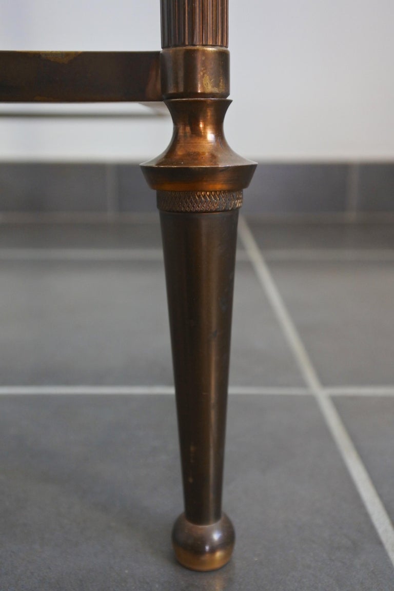 Solid Brass and Glass Two-Tier Coffee Table at 1stDibs