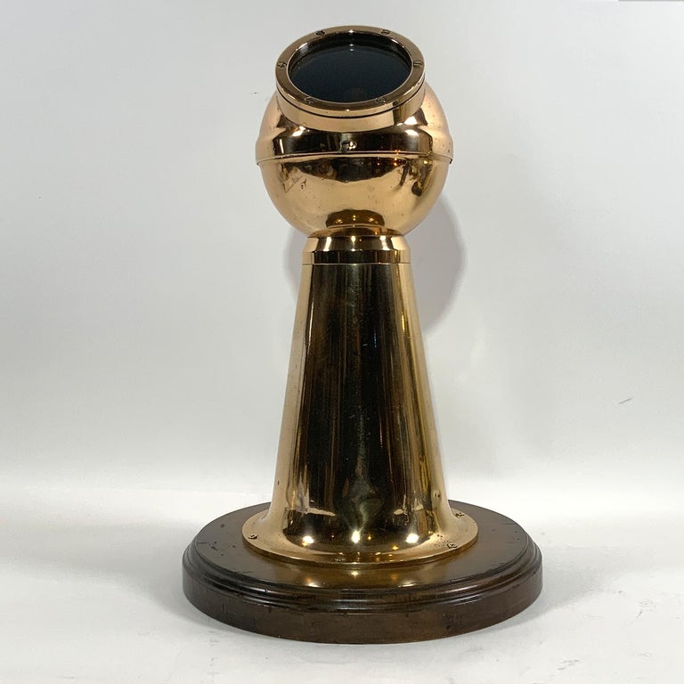 Solid Brass Antique Yacht Binnacle Compass For Sale at 1stDibs