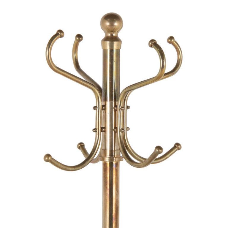 Solid Brass Coat Tree at 1stDibs