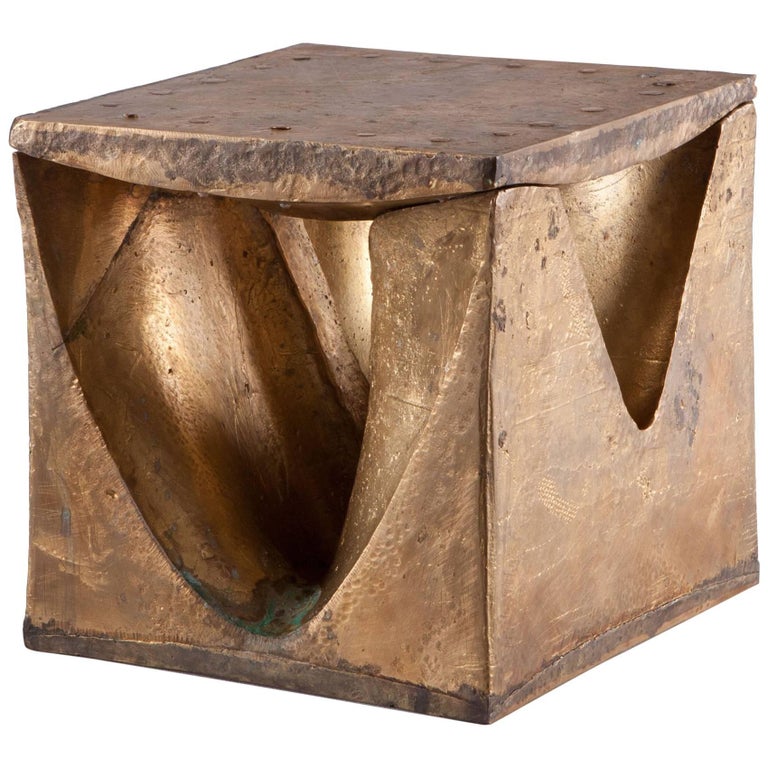Solid Brass Cube Shaped Puzzle / Artwork For Sale at 1stDibs