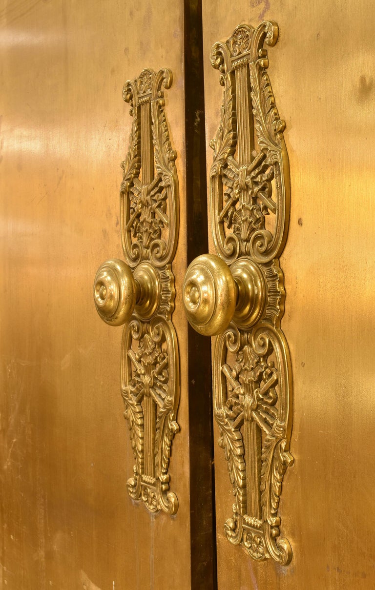 Solid Brass Double Doors at 1stDibs