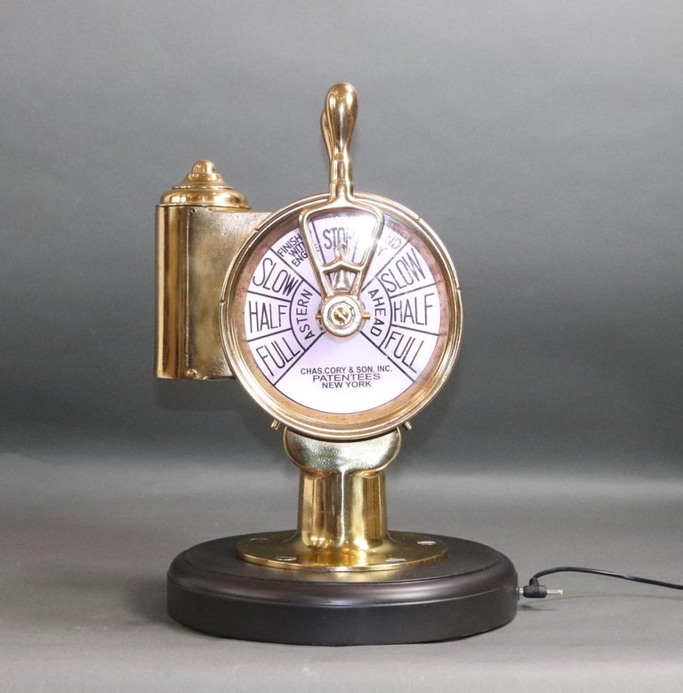 Solid Brass Engine Order Telegraph at 1stDibs