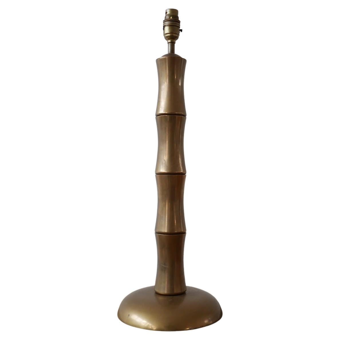 Solid Brass Faux Bamboo English Table Lamp For Sale at 1stDibs