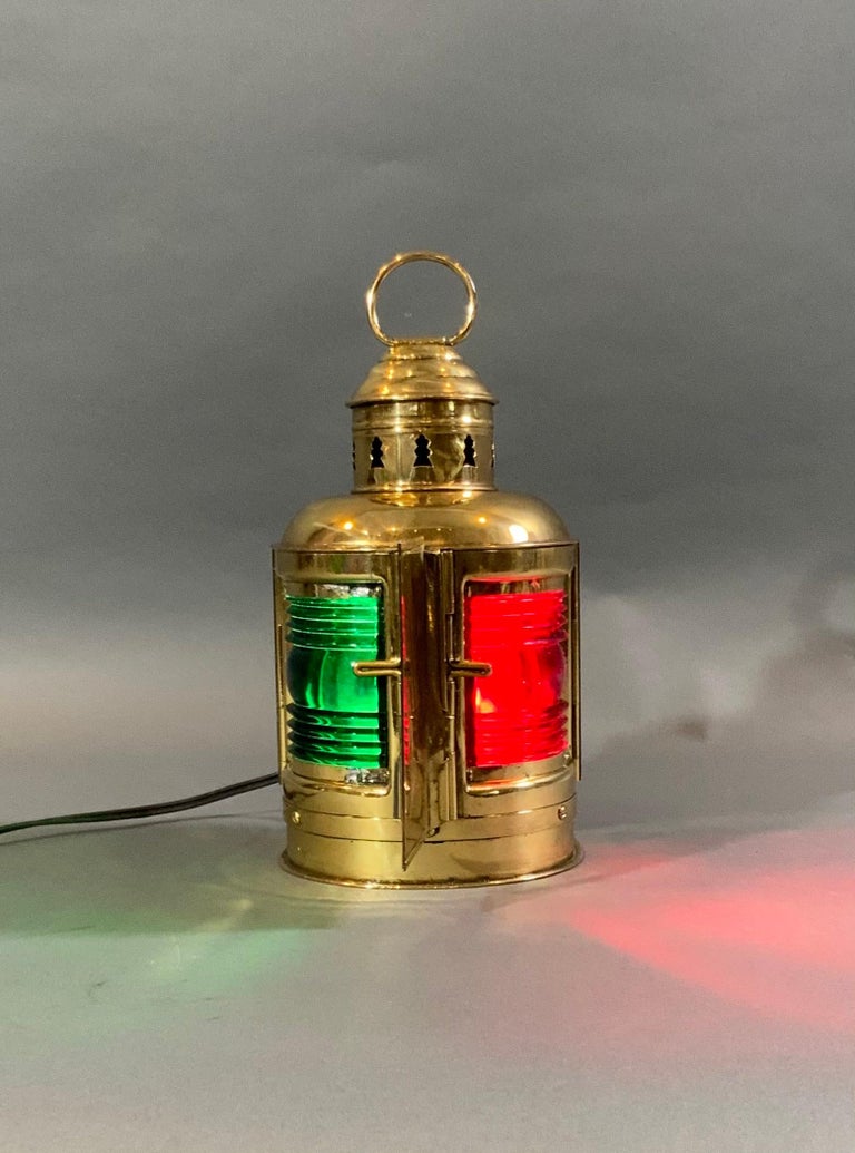 Solid Brass Highly Polished Port and Starboard Boat For Sale at 1stDibs