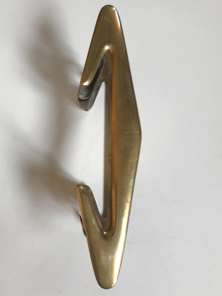 Solid Brass Italian Door Handles Midcentury Modern Design, 1950s at ...
