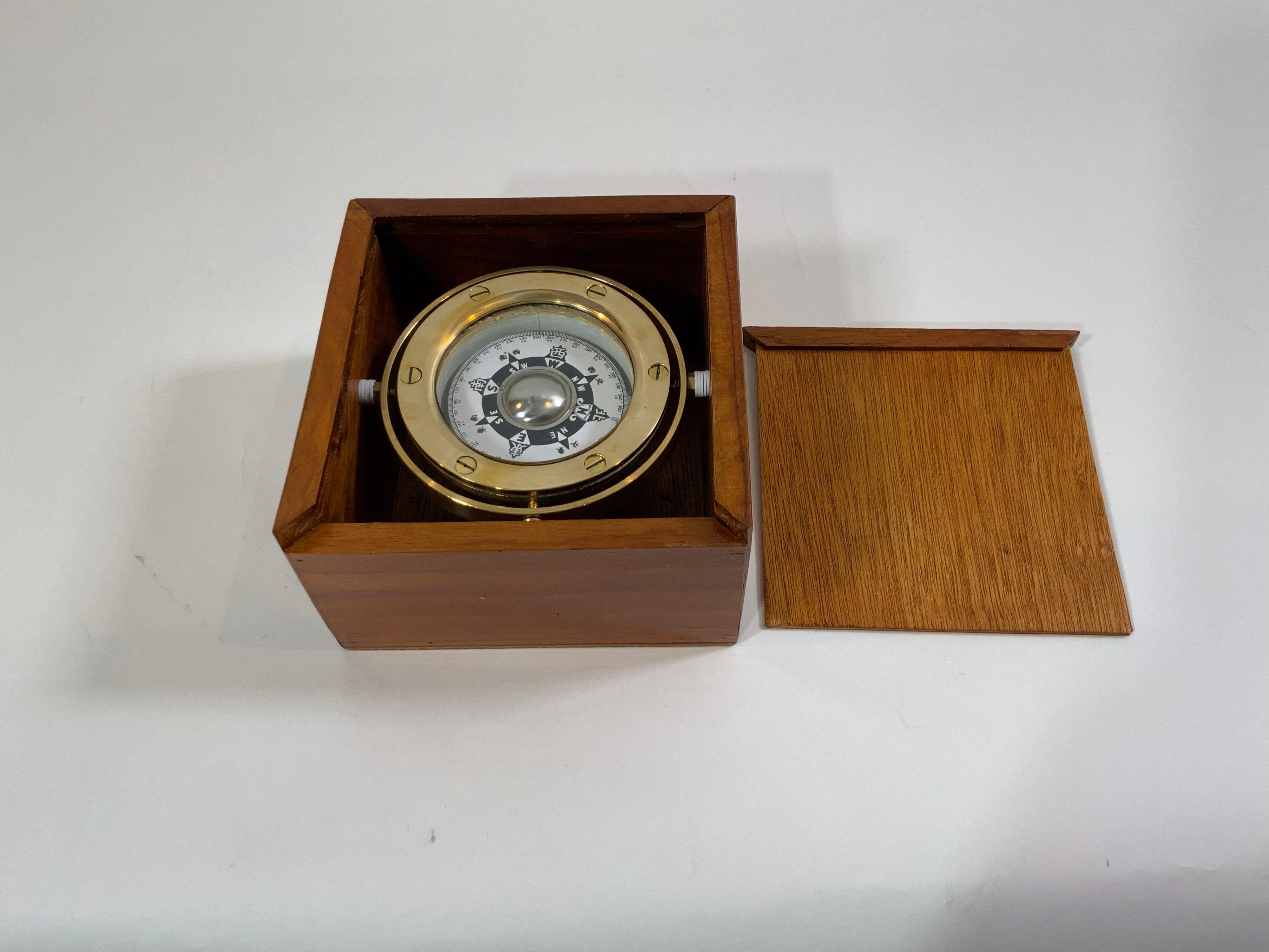 Solid Brass Japanese Boat Compass at 1stDibs | antique japanese compass