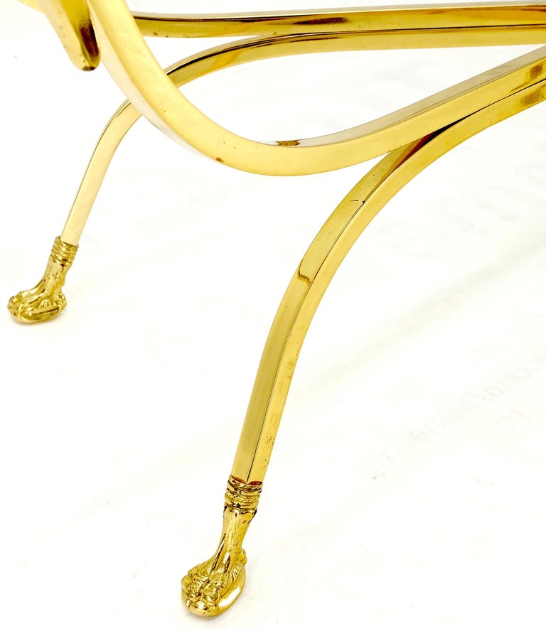 Solid Brass Oval Swan Heads Feet Motive Coffee Table Center Finial For ...