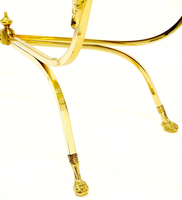 Solid Brass Oval Swan Heads Feet Motive Coffee Table Center Finial For ...