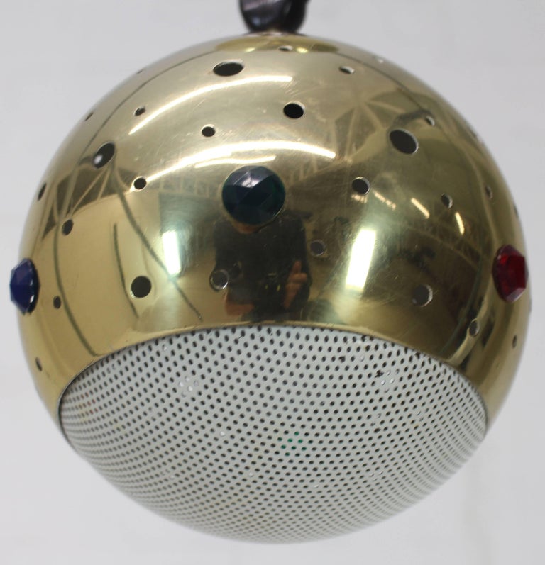 Solid Brass Pieced Ball Light Fixture Pendant at 1stDibs