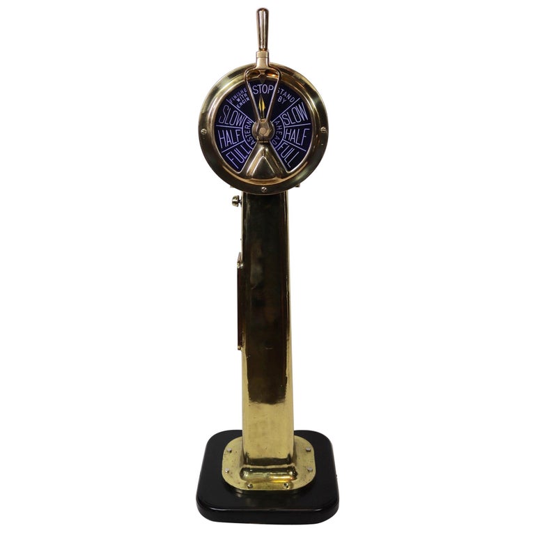 Solid Brass Ships Bridge Telegraph For Sale at 1stDibs