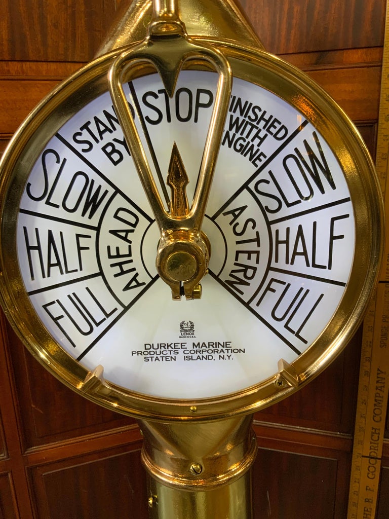 Solid Brass Ships Engine Order Telegraph By Durkee Marine at 1stDibs