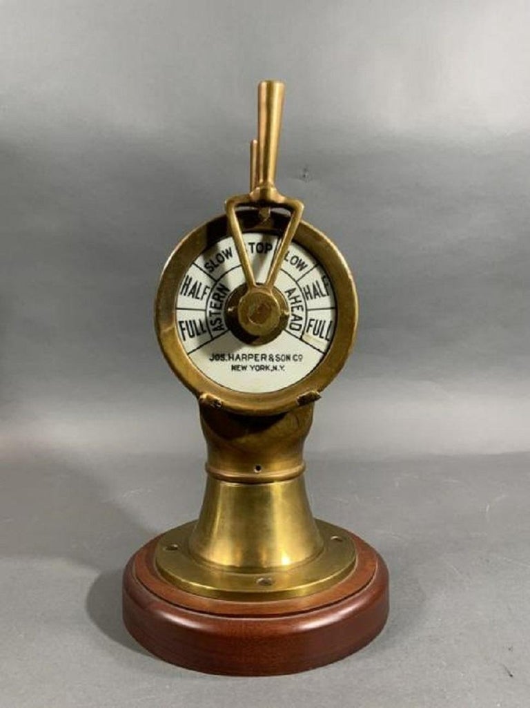 Solid Brass Ships Engine Telegraph For Sale at 1stDibs