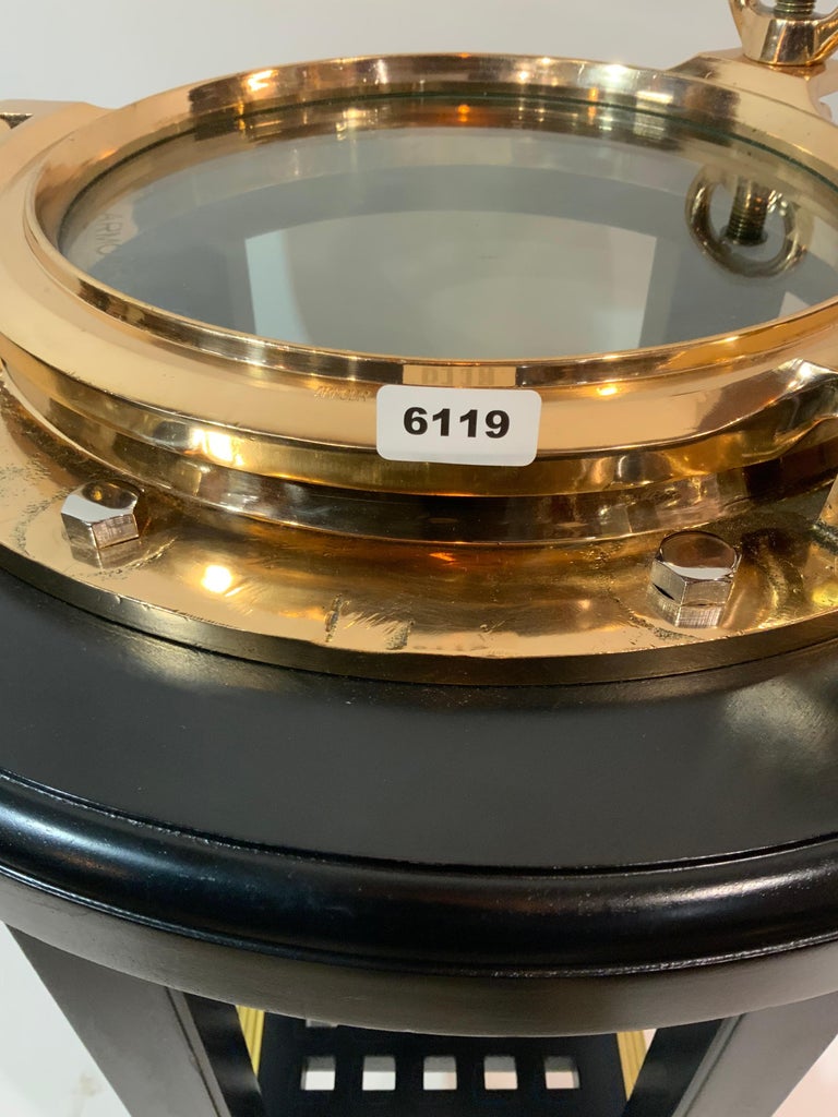 Solid Brass Ships Porthole Table For Sale at 1stDibs