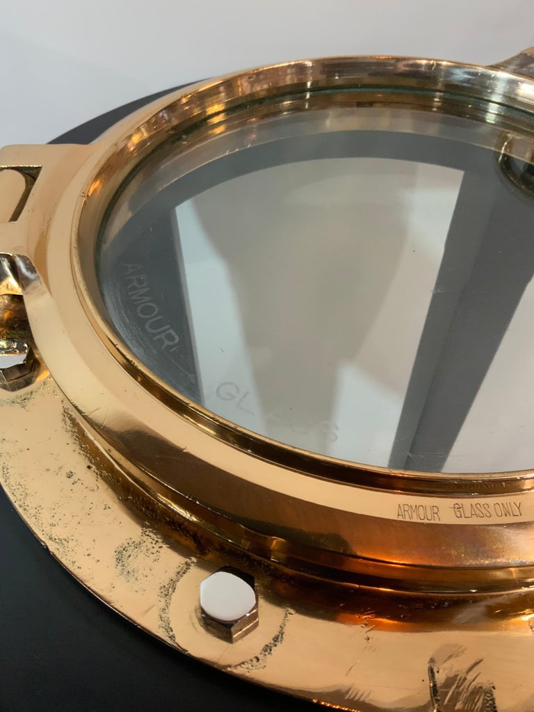 Solid Brass Ships Porthole Table For Sale at 1stDibs