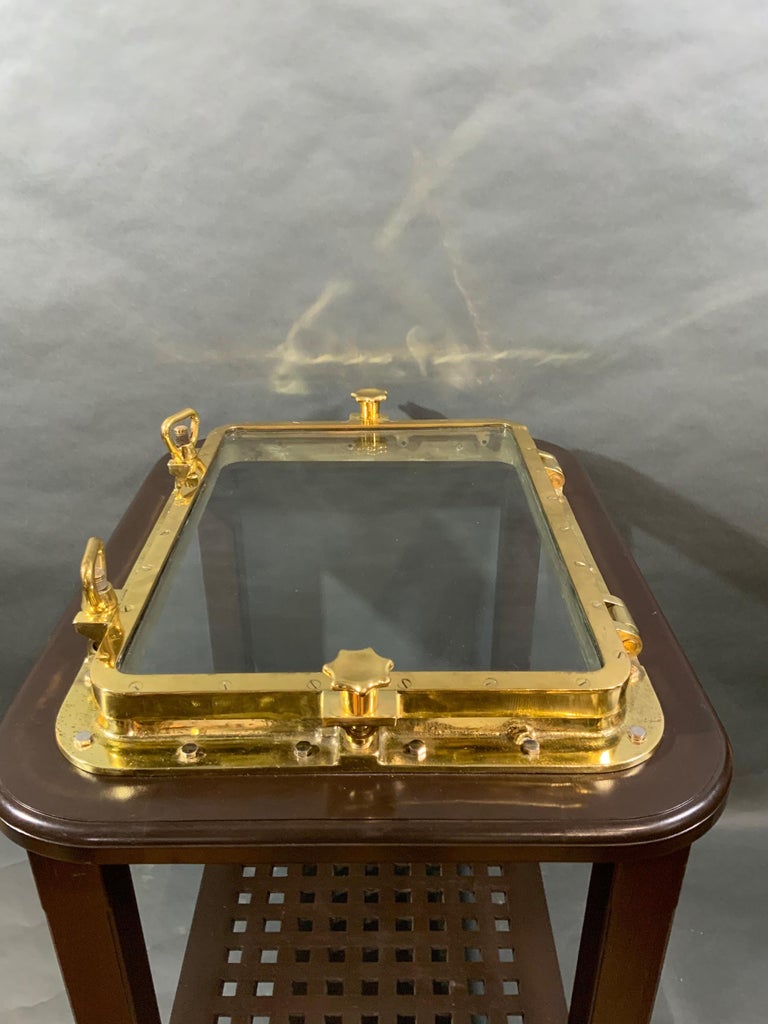 Solid Brass Ships Porthole Table, Very Large For Sale at 1stDibs