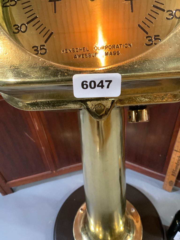Solid Brass Ships Rudder Angle Indicator by Henschel For Sale at 1stDibs