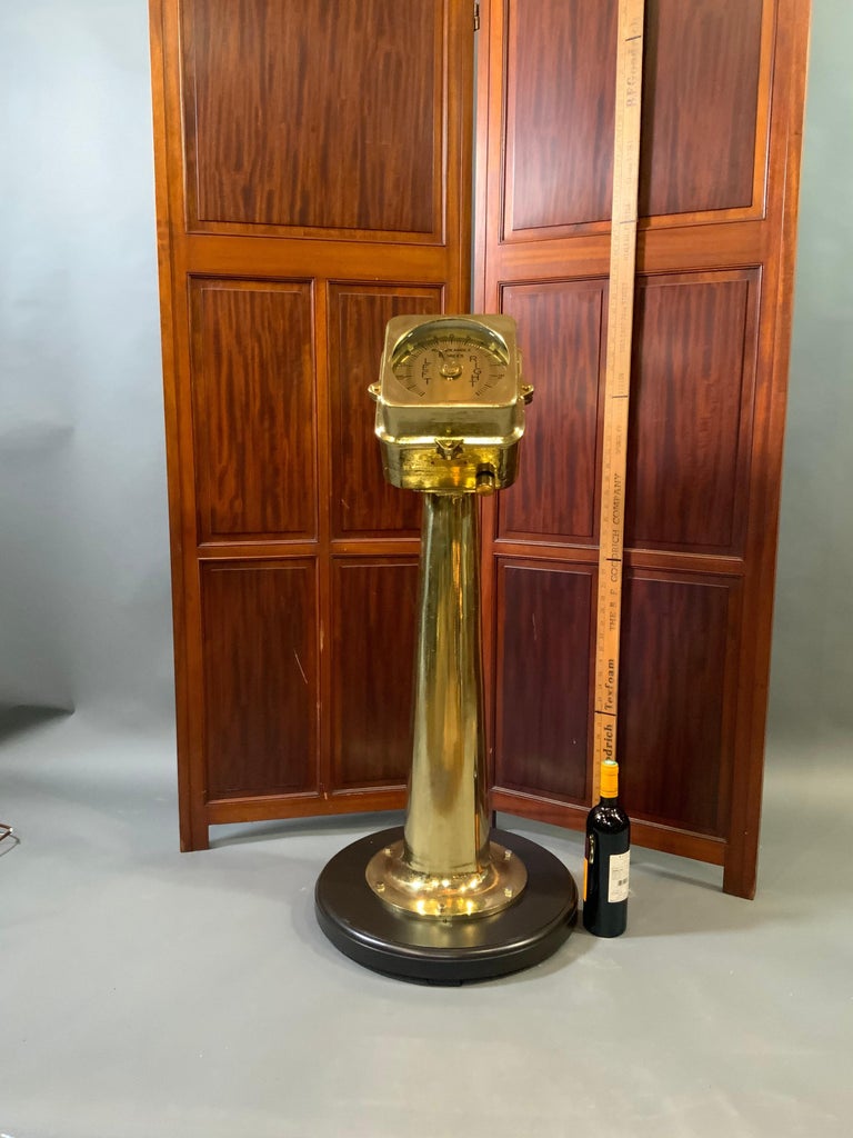 Solid Brass Ships Rudder Angle Indicator by Henschel For Sale at 1stDibs