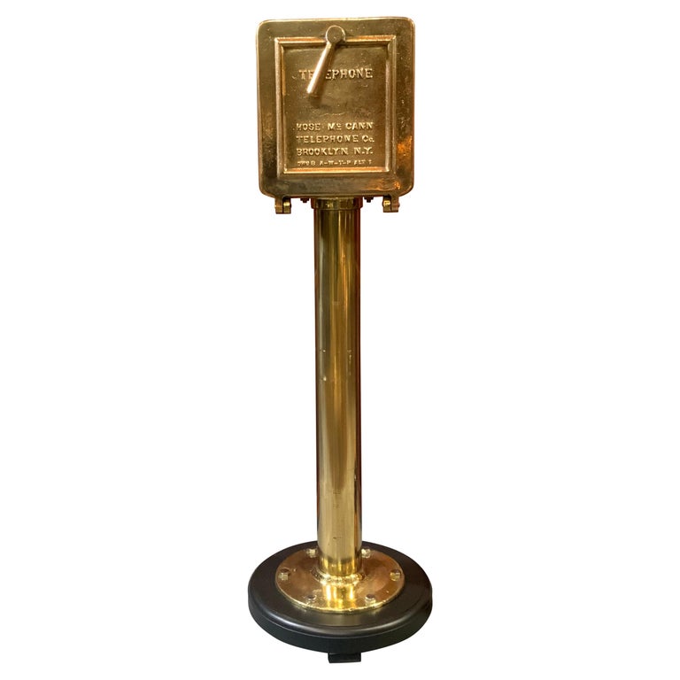 Solid Brass Ships Telephone For Sale at 1stDibs