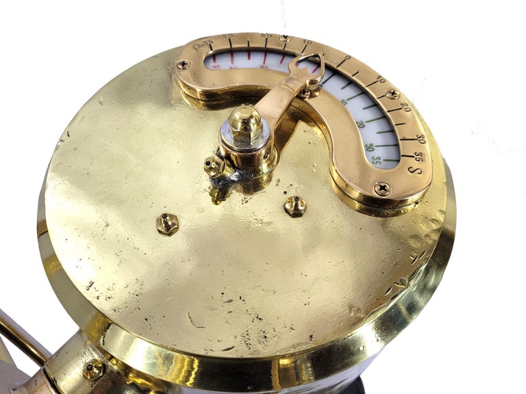 Solid Brass Ships Wheel on Stand For Sale at 1stDibs