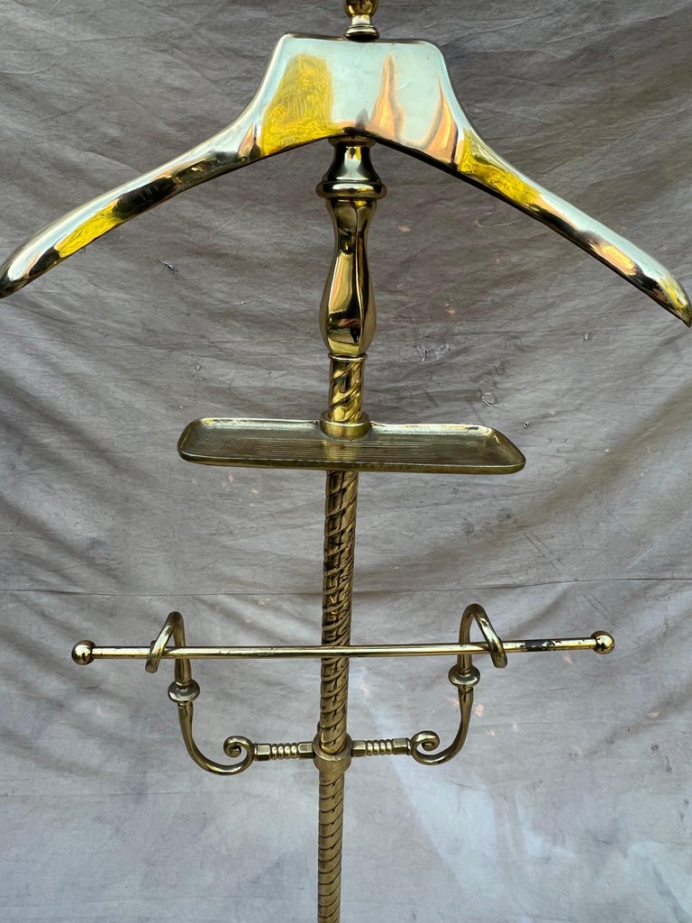 Solid Brass Valet with Change and Pants Holder For Sale at 1stDibs