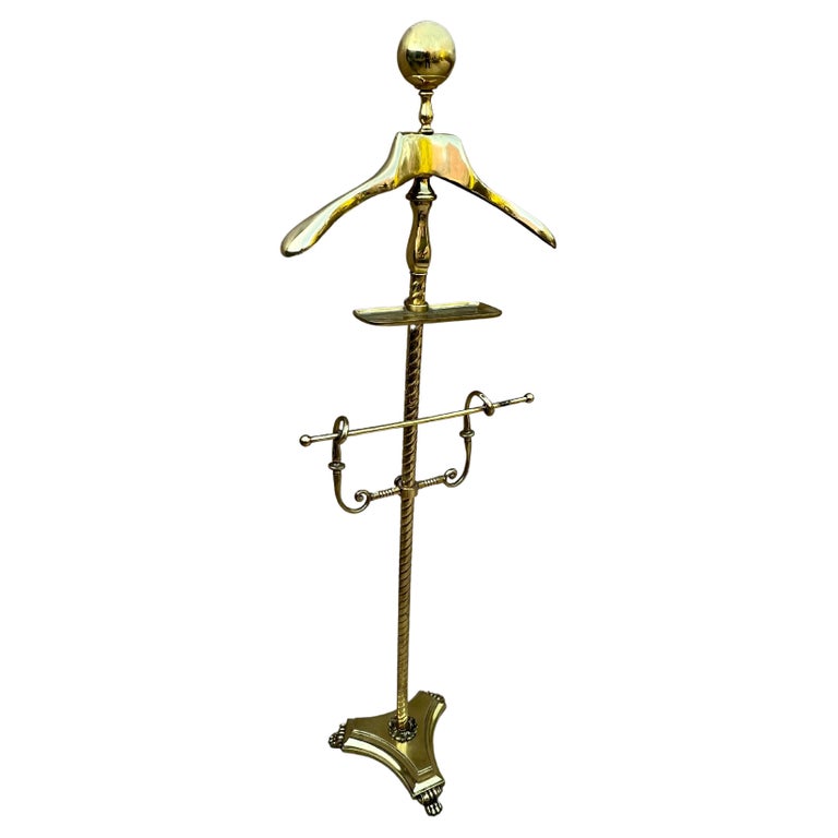 Solid Brass Valet with Change and Pants Holder For Sale at 1stDibs