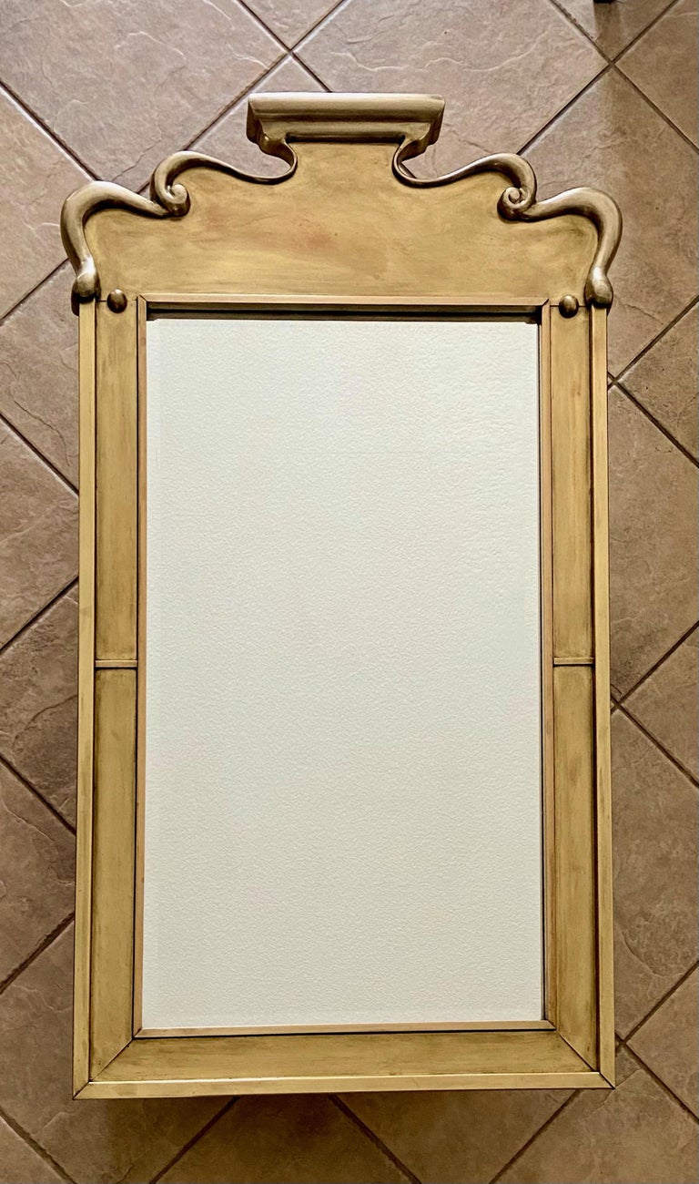 Solid Brass Wall Mirror by Chapman For Sale at 1stDibs | solid brass mirror