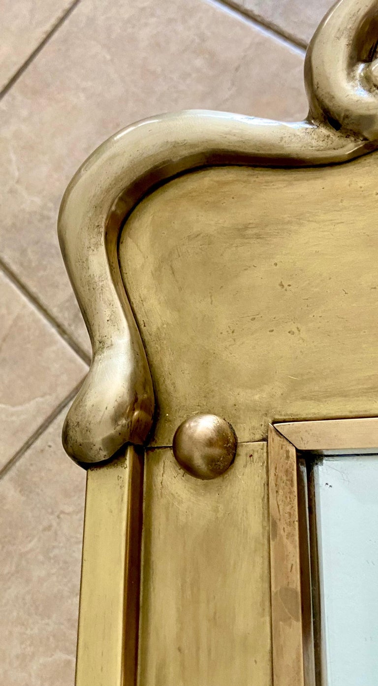 Solid Brass Wall Mirror by Chapman For Sale at 1stDibs | solid brass mirror