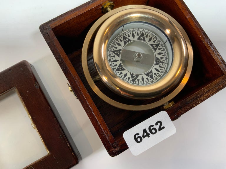 Solid Brass Wilcox Crittenden American Ships Compass at 1stDibs