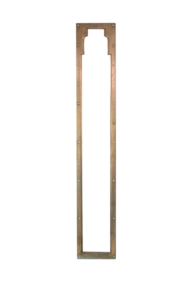 Solid Bronze H Elevator Panel Frame Art Deco Style For Sale at 1stDibs