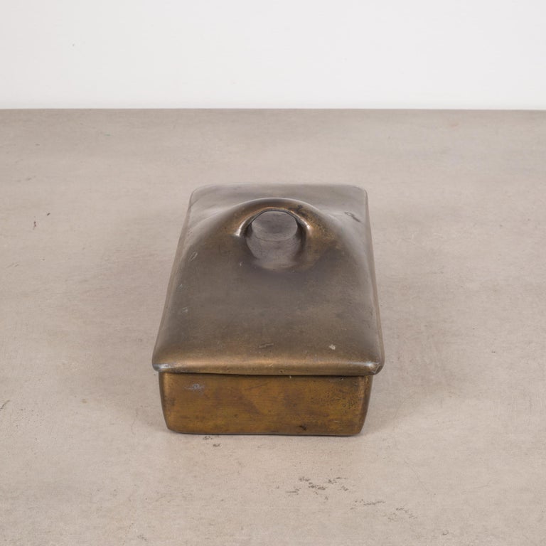 Solid Bronze Ben Seibel for Jen Fred Ware Cigarette Box, circa 1960 For ...