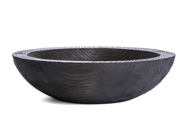 Solid Bronze Everest Bowl / Vessel with Wooden Texture and Golden ...